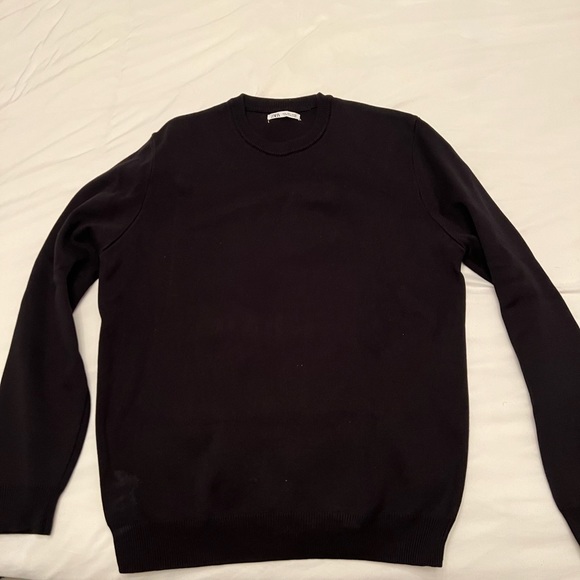 Zara | Sweaters | Mens Black Zara Crewneck Sweater | Poshmark